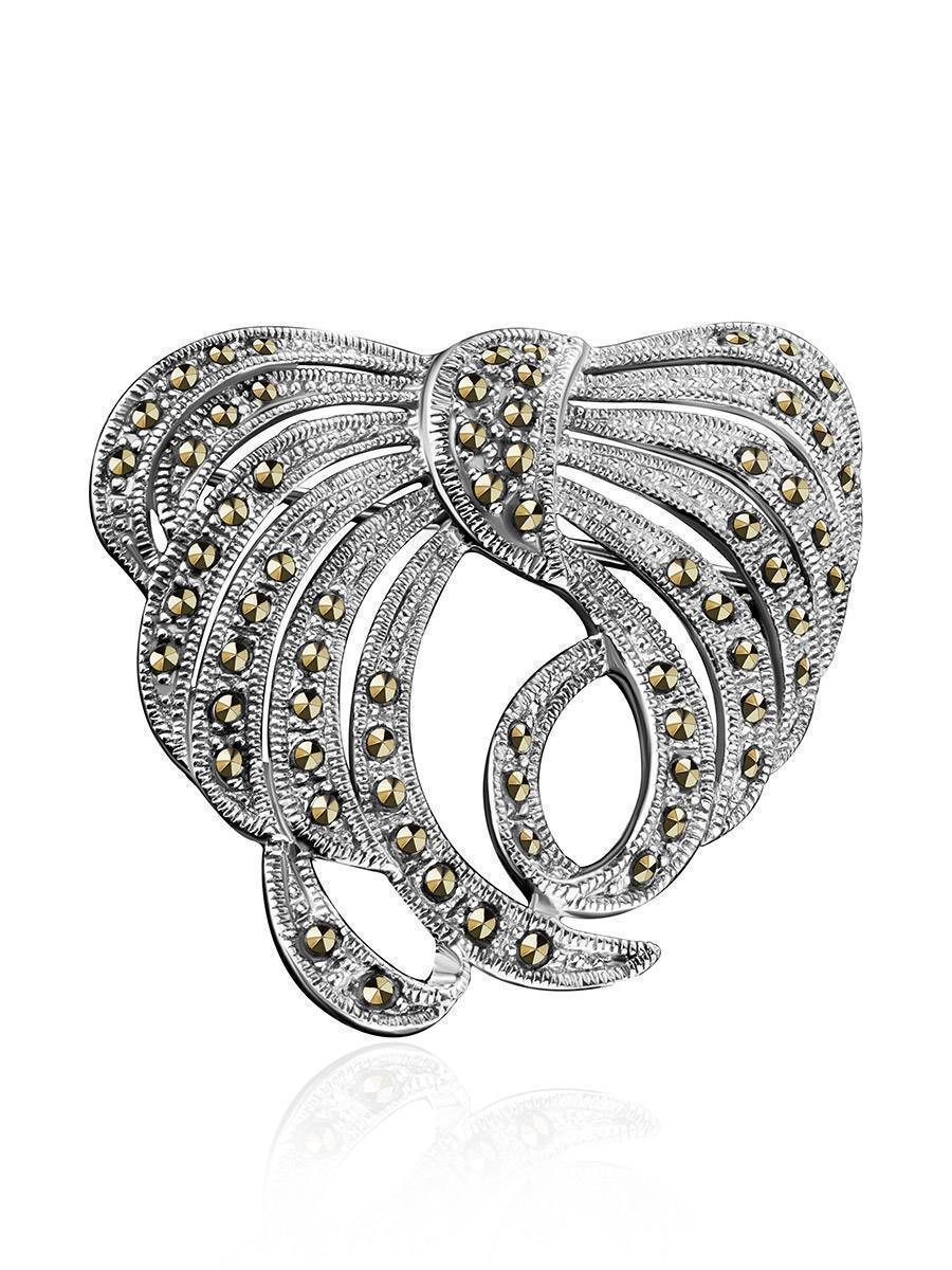 Bold Silver Brooch With Marcasites The Lace