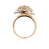 Rotating Motion Gold Diamond Ring