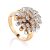 Rotating Motion Gold Diamond Ring