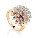 Rotating Motion Gold Diamond Ring
